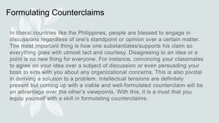 Assertions Vs. Counterclaims Reading And Writing (11) | PPTX