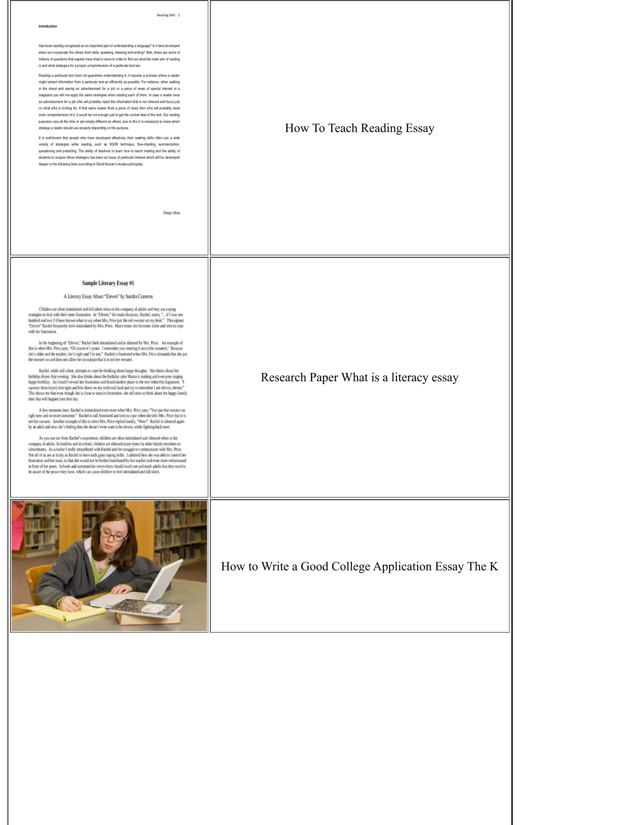 Reading And Writing Essay | PDF