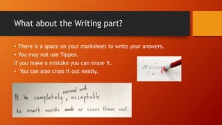 Tips for Exam Day: PET/KET Reading and writing exam | PPTX