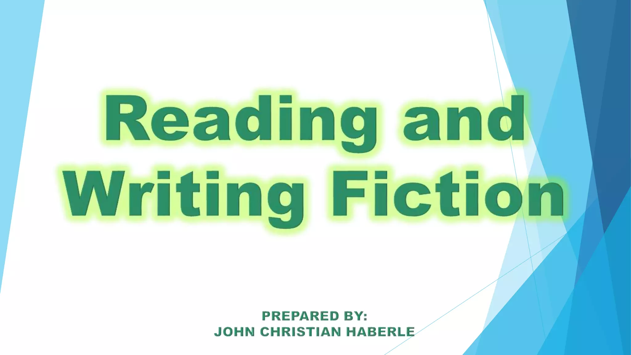 Reading and writing fiction | PPTX