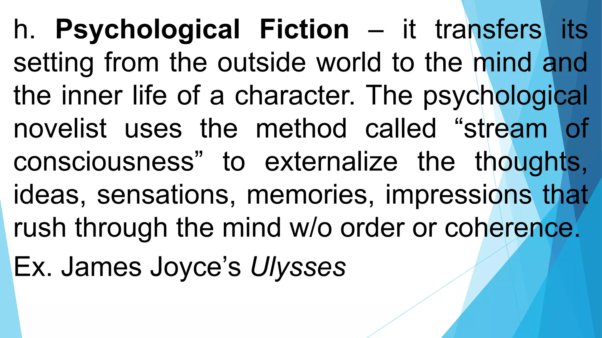 Reading and writing fiction | PPTX | Genres