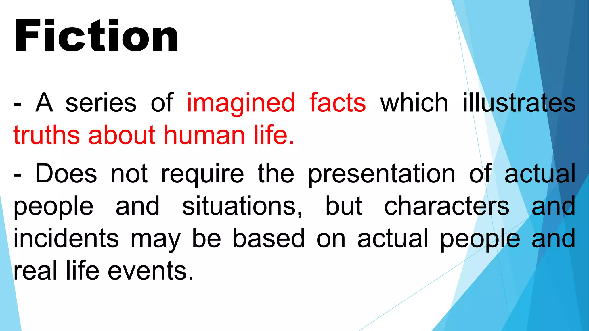 Reading and writing fiction | PPTX