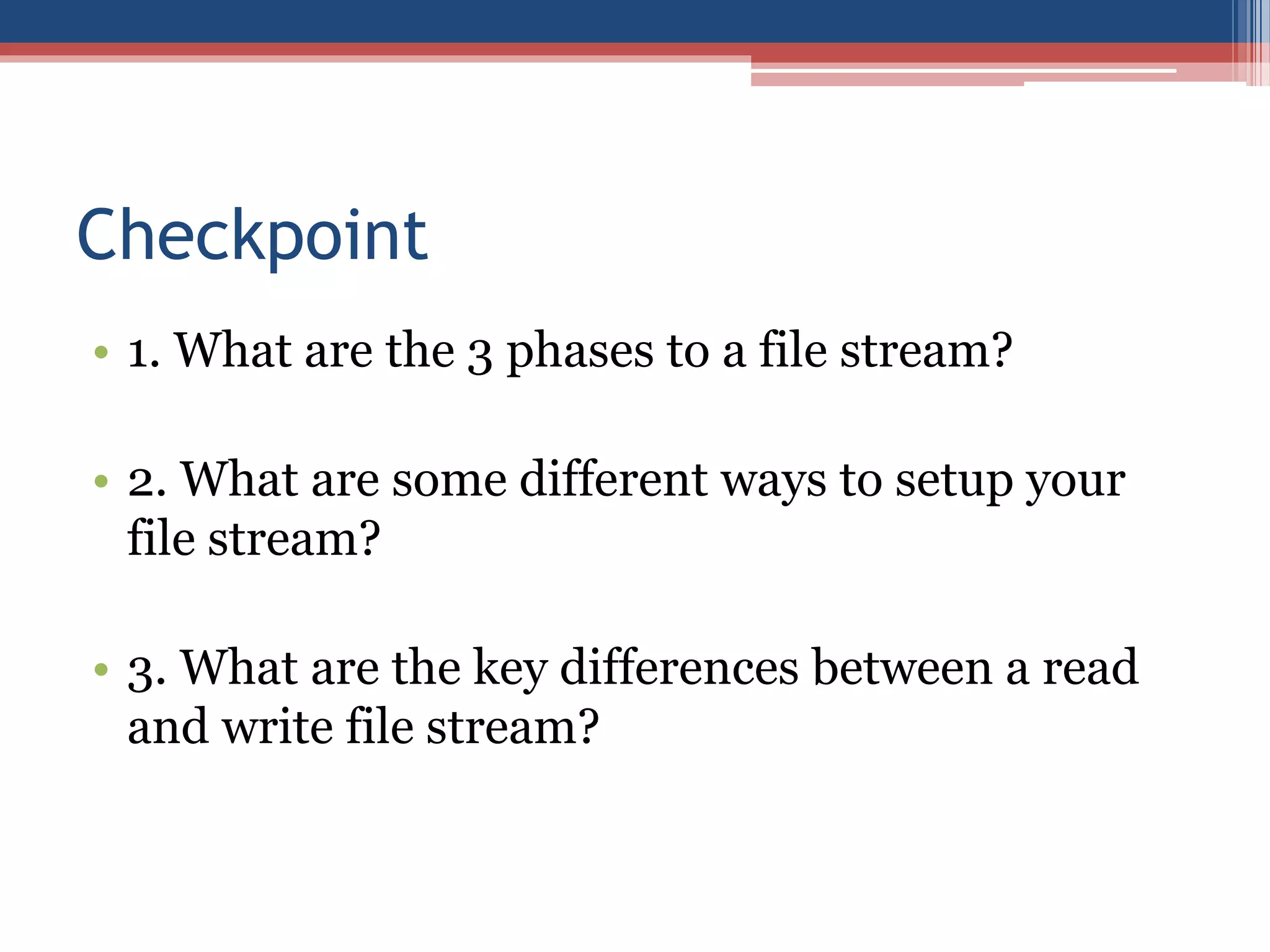 Reading and Writing Files | PPTX