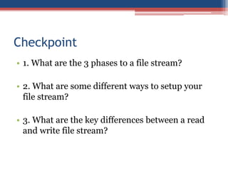 Reading and Writing Files | PPTX
