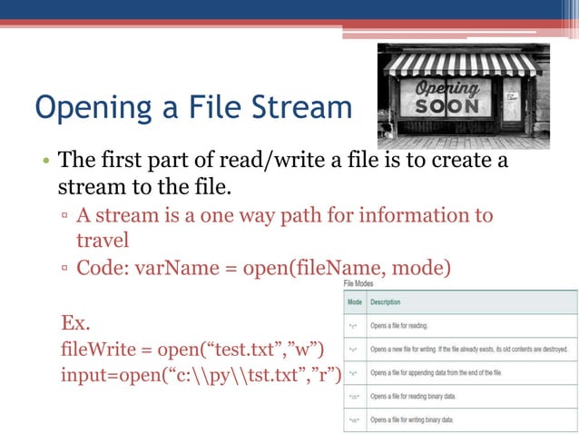 Reading and Writing Files | PPTX