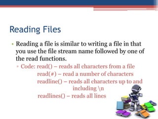 Reading and Writing Files | PPTX