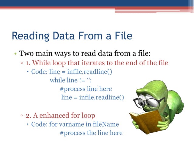 Reading and Writing Files | PPTX