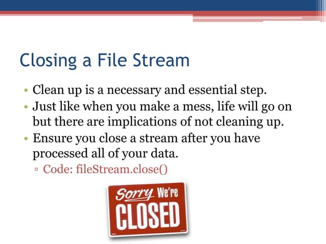 Reading and Writing Files | PPTX