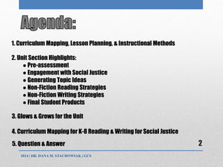 Reading and Writing for Social Justice | PPSX