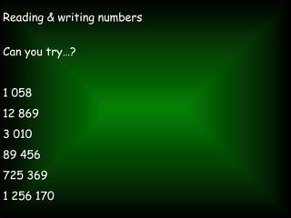 Reading_and_Writing_Numbers for grade 5 only | PPT