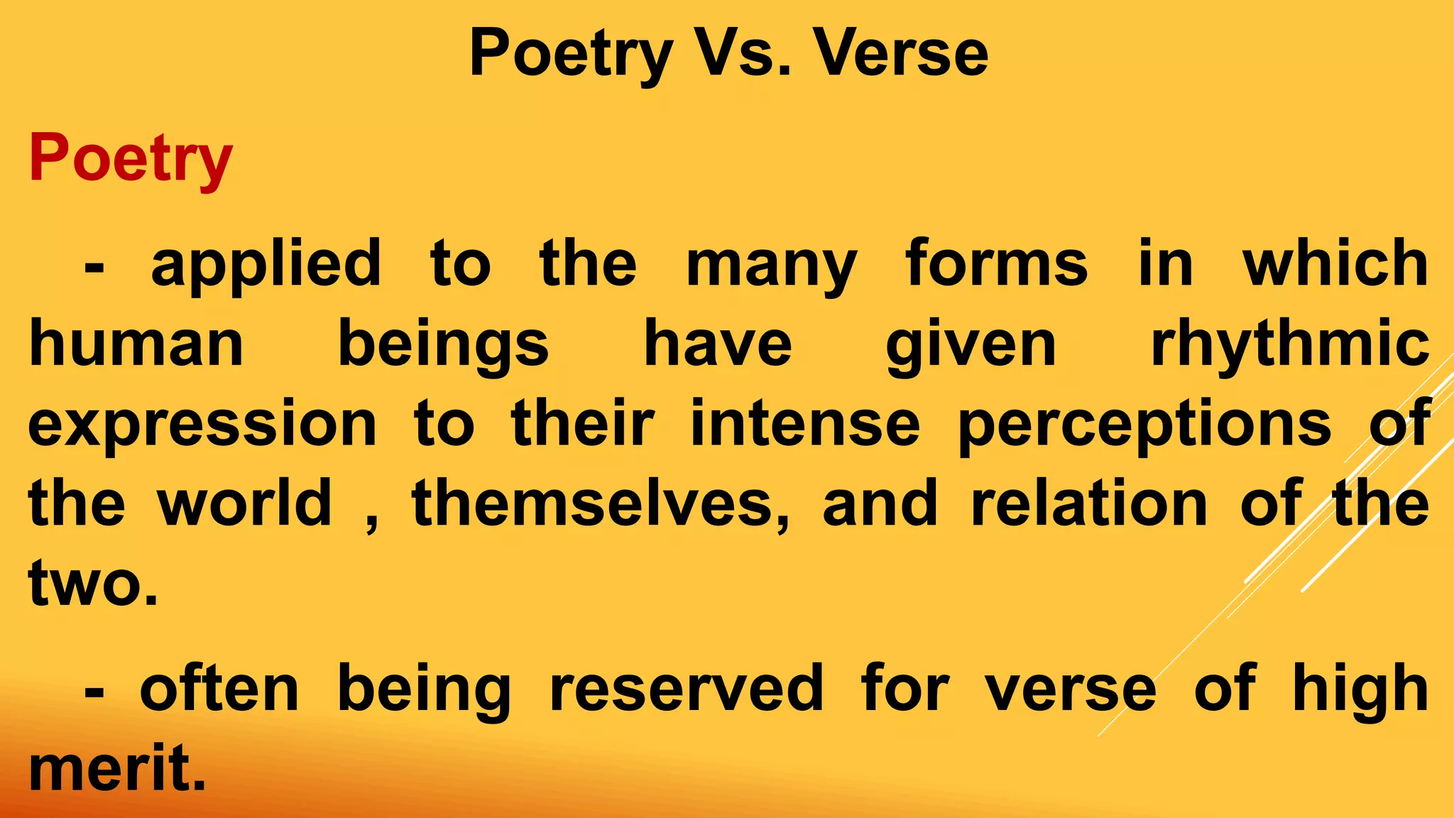 Reading and writing poetry | PPTX