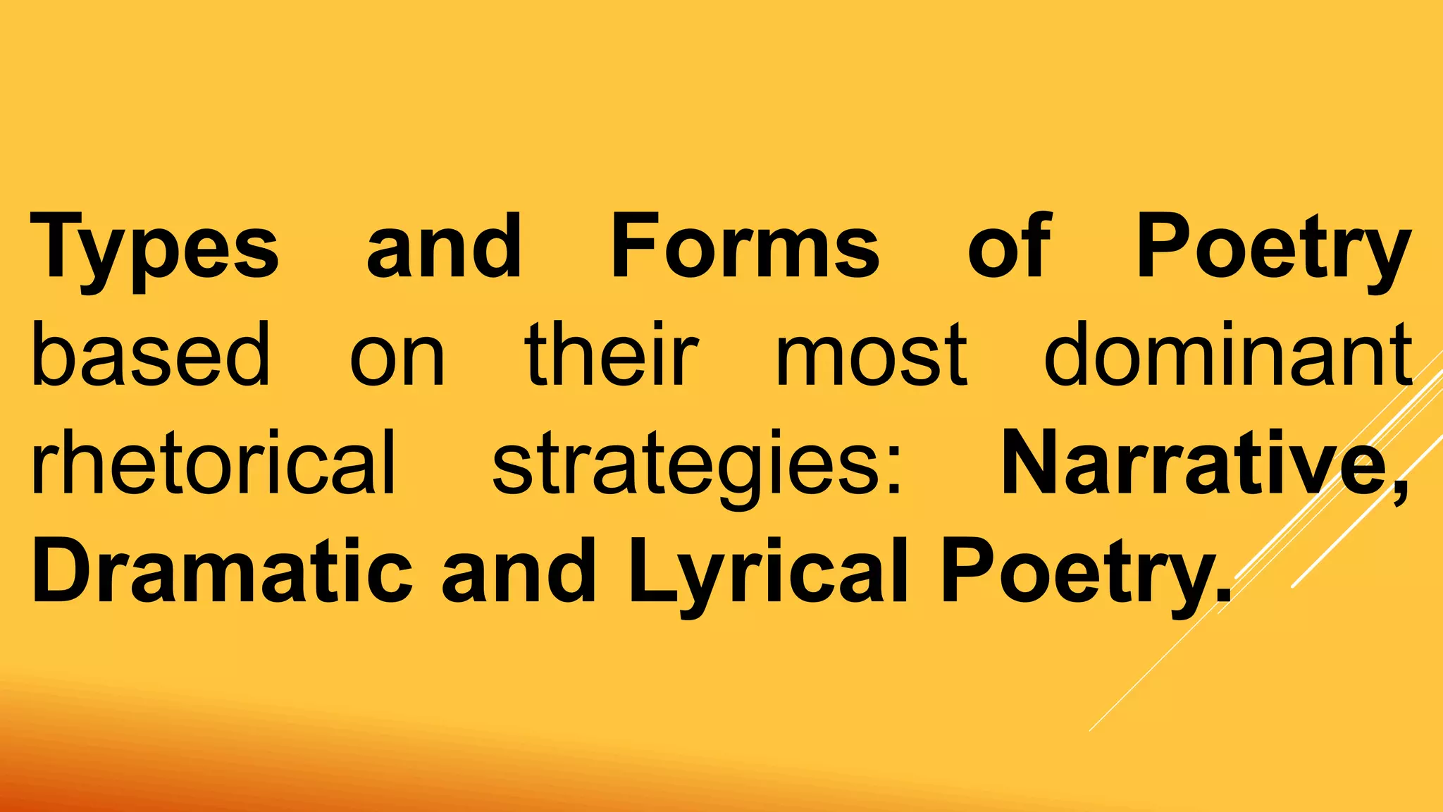 Reading and writing poetry | PPTX