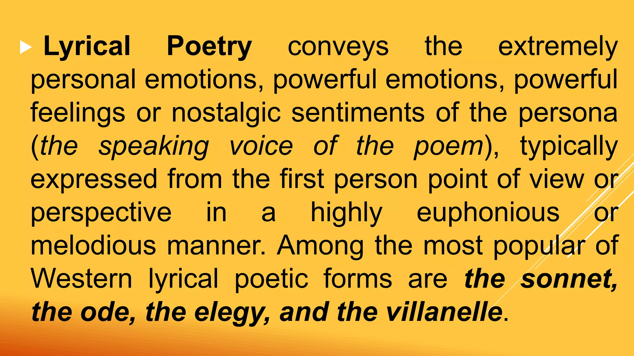 Reading and writing poetry | PPTX