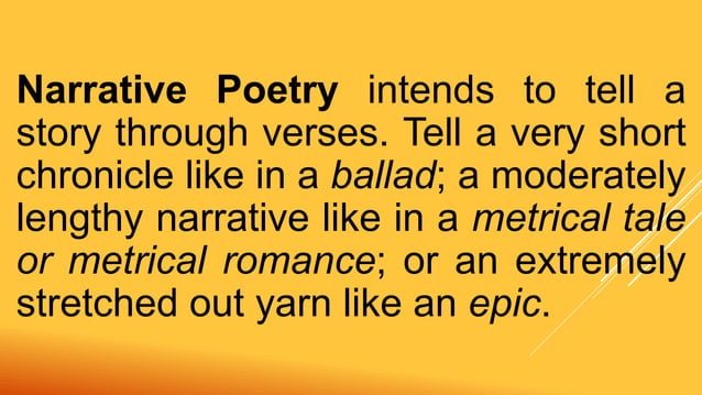 Reading and writing poetry | PPTX