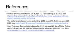 Reading and writing presentation | PPT