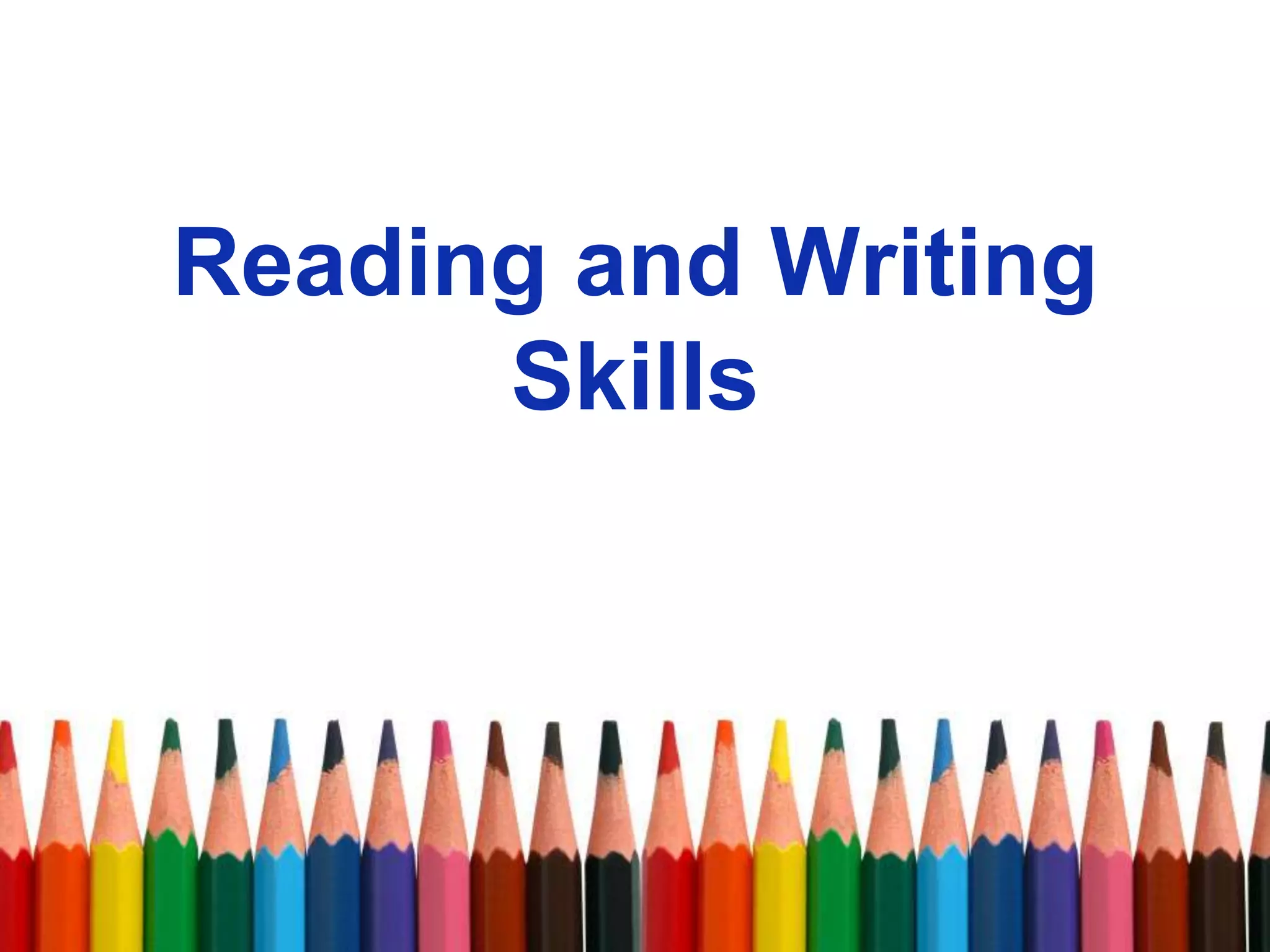 Reading and writing skills | PPTX