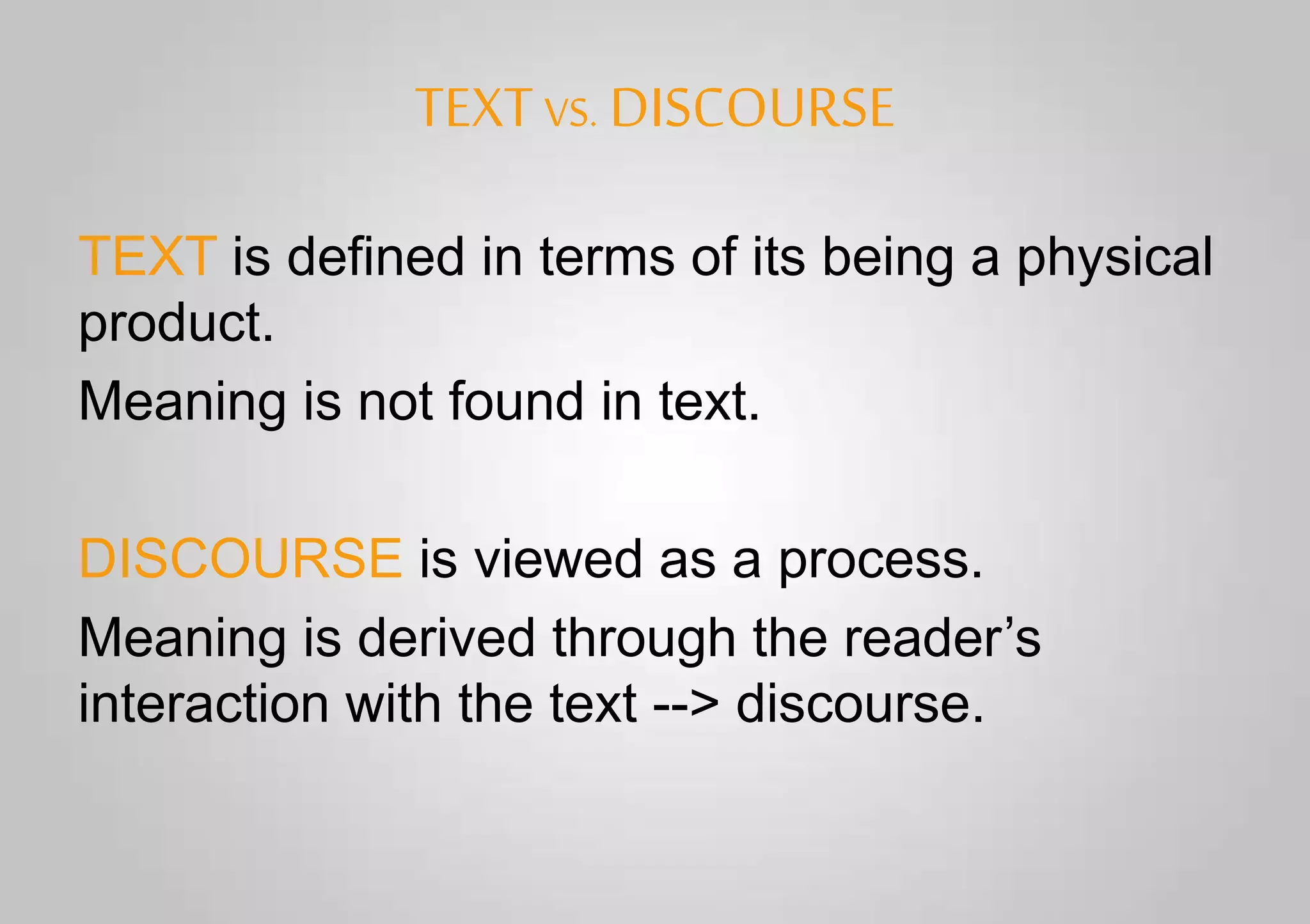 [READING AND WRITING SKILLS] Text as a Discourse - Introduction | PPTX