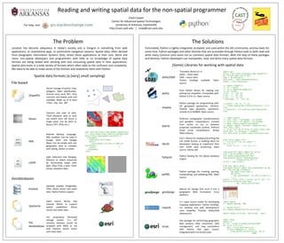 Reading and writing spatial data for the non-spatial programmer | PDF
