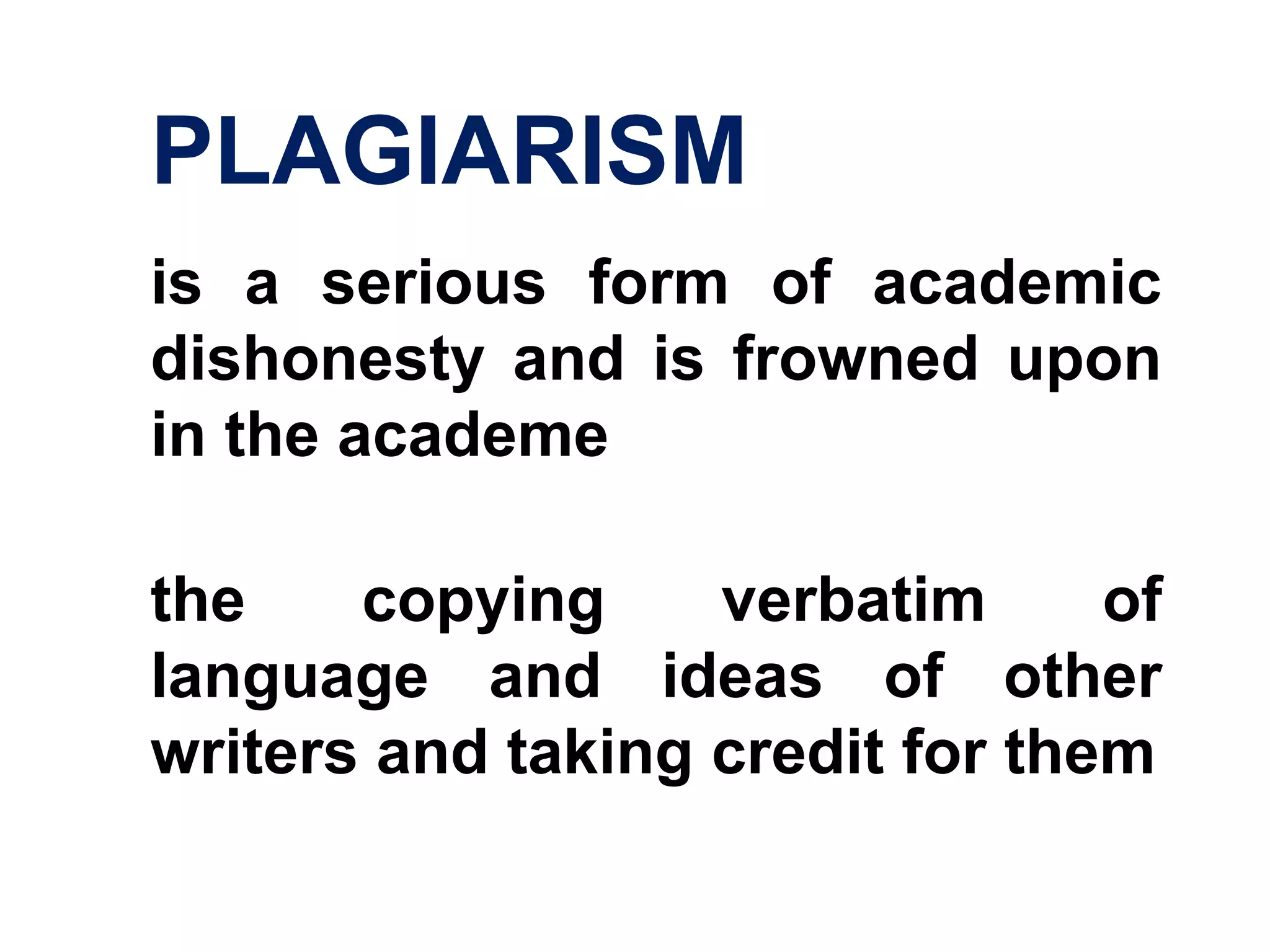 Plagiarism: Effective Note-Taking | PPTX