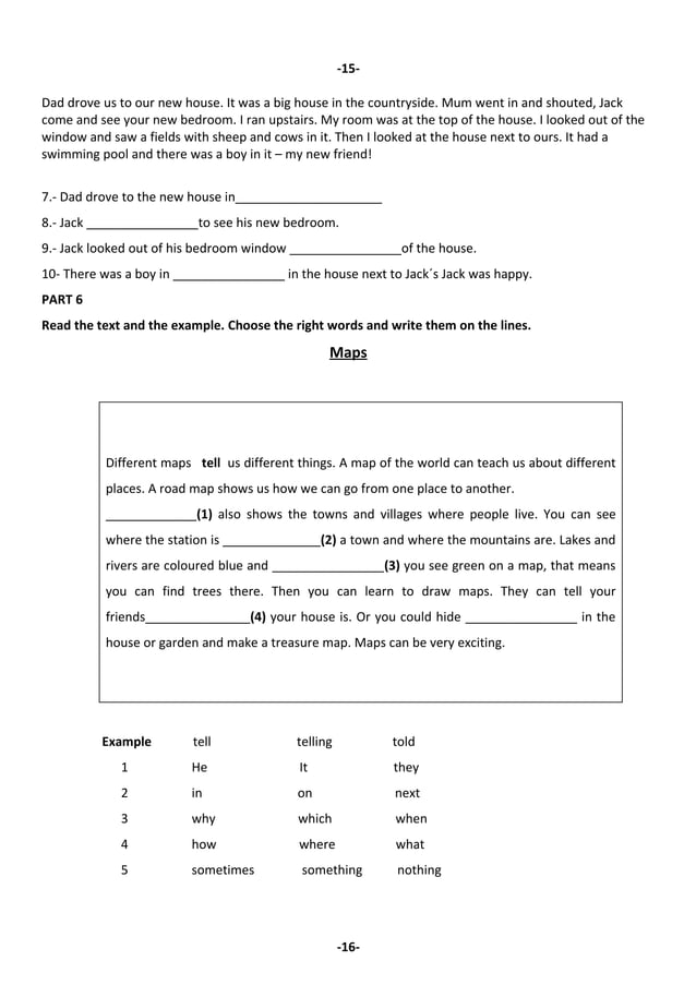 Reading and writting for the exam | DOC