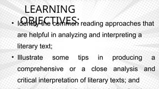 READING APPROACHES -Q2 L1.pptxbhhhhhhbhhh | PPTX