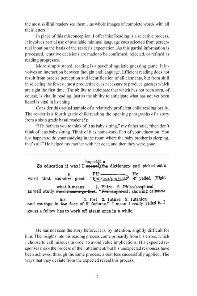 Reading a psycholinguistic_guessing_game | PDF | Education