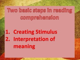 Reading as a Cognitive Process | PPTX