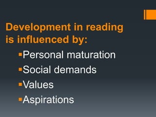 Reading as a developmental process Developmental reading | PPTX