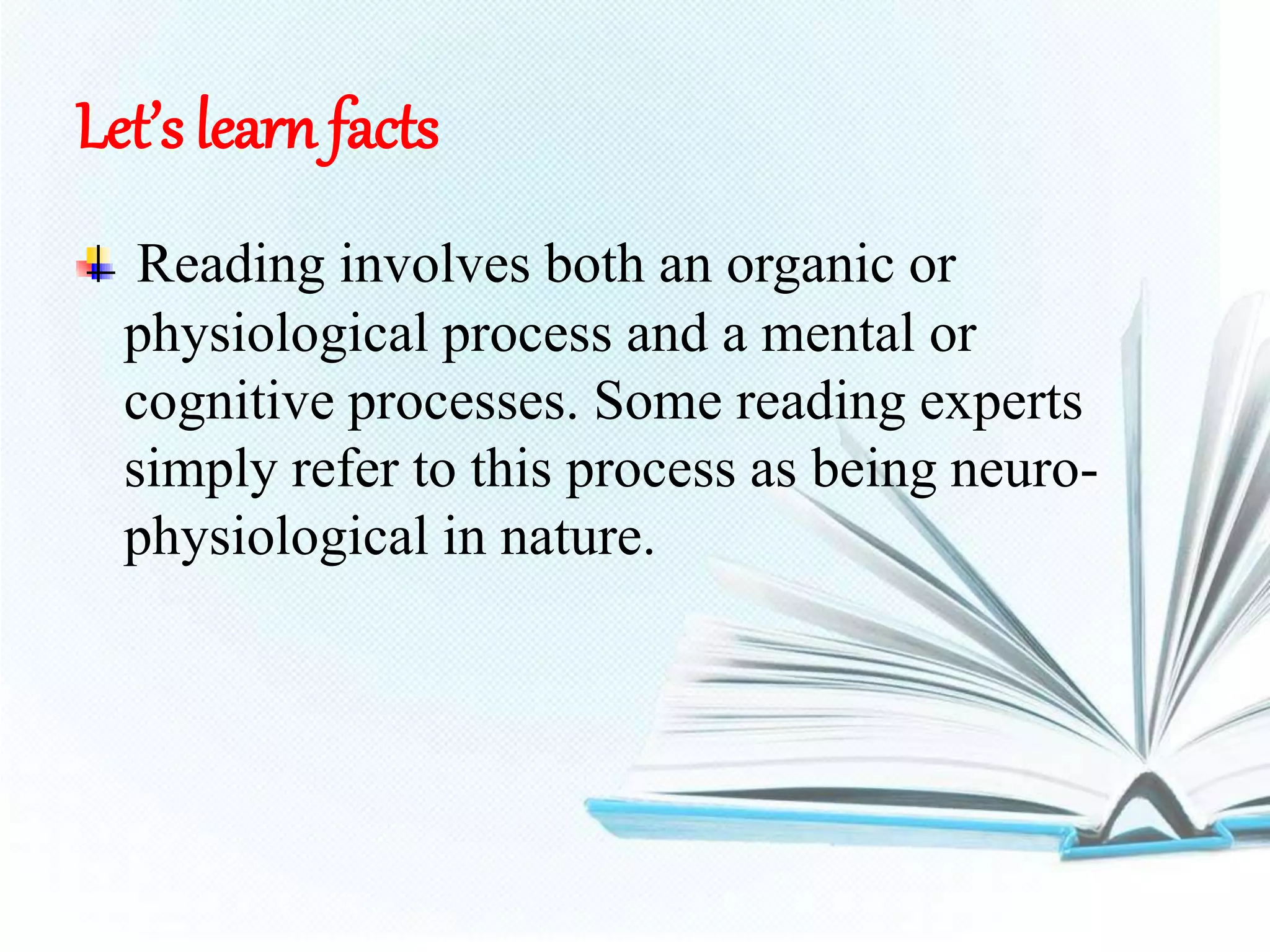 Reading as a physiological process | PPTX | Eye and Vision Conditions ...