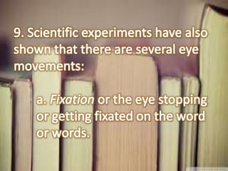 Reading as a physiological process and READING as a COGNITIVE PROCESS | PPT