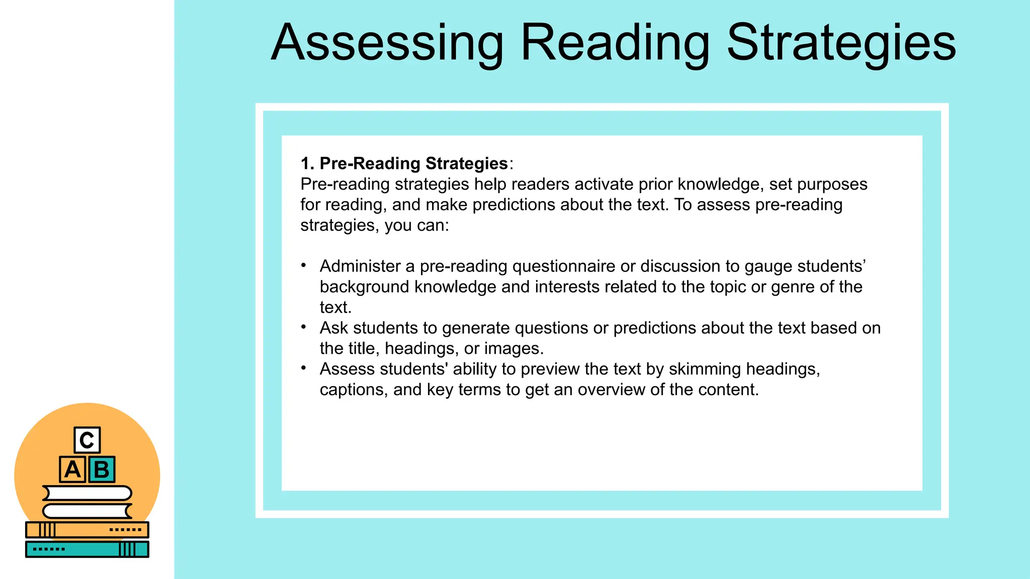 Reading assessment PPT to assess the students' reading achievement | PPTX