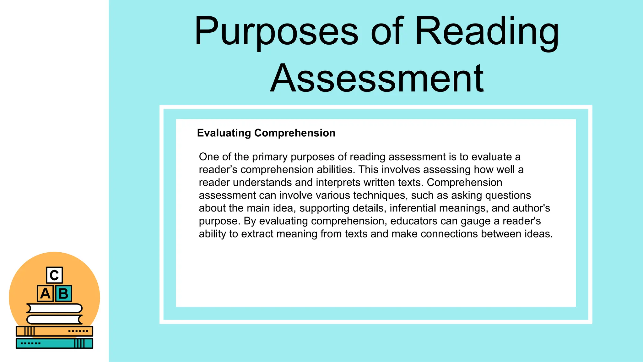 Reading assessment PPT to assess the students' reading achievement | PPTX
