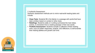 Reading assessment PPT to assess the students' reading achievement | PPTX