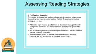 Reading assessment PPT to assess the students' reading achievement | PPTX