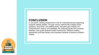 Reading assessment PPT to assess the students' reading achievement | PPTX