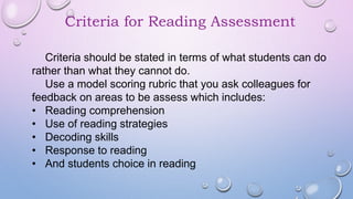 Reading Assessment | PPT