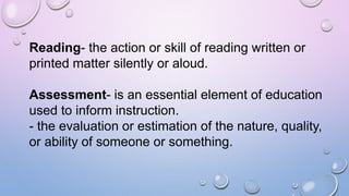 Reading Assessment | PPT