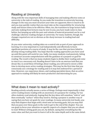 Short Reading Text | DOCX