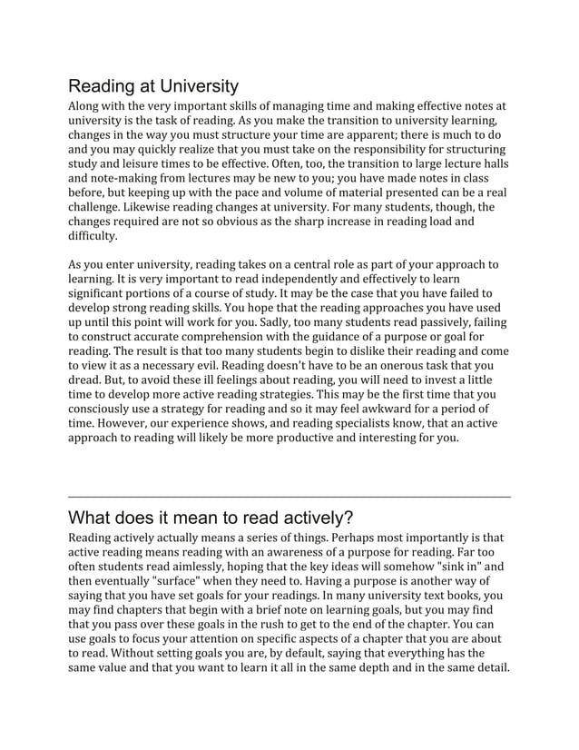 Short Reading Text | DOCX