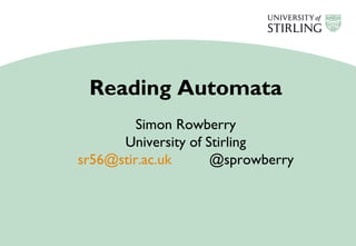 Reading automata | PPT