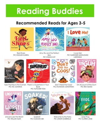 Reading Buddies extension activities | PDF