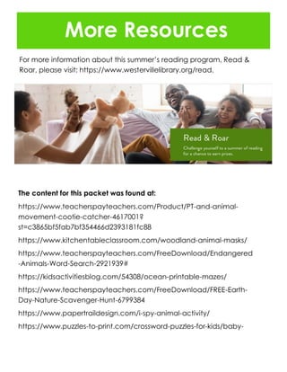 Reading Buddies extension activities | PDF