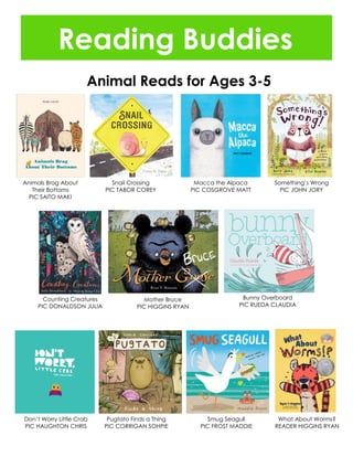 Reading Buddies extension activities | PDF
