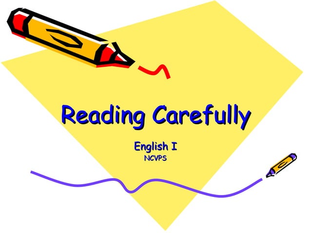Reading carefully presentation | PPT
