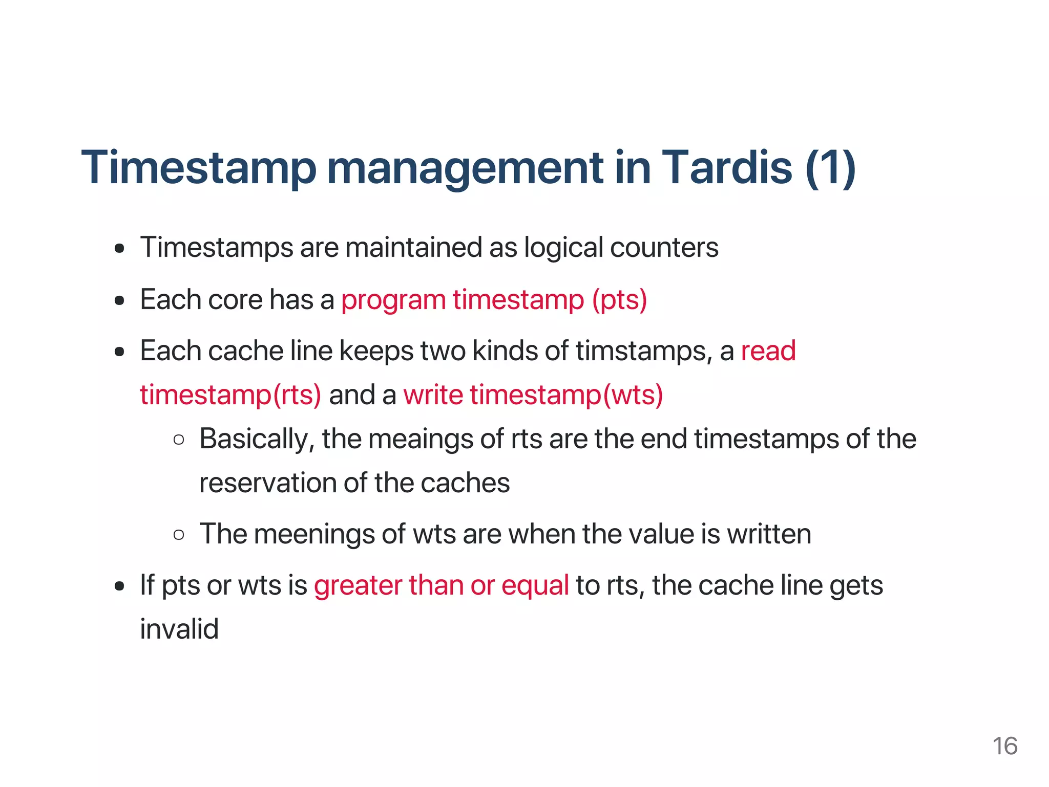 Tardis: Time Traveling Coherence Algorithm for Distributed Shared Memory | PPT