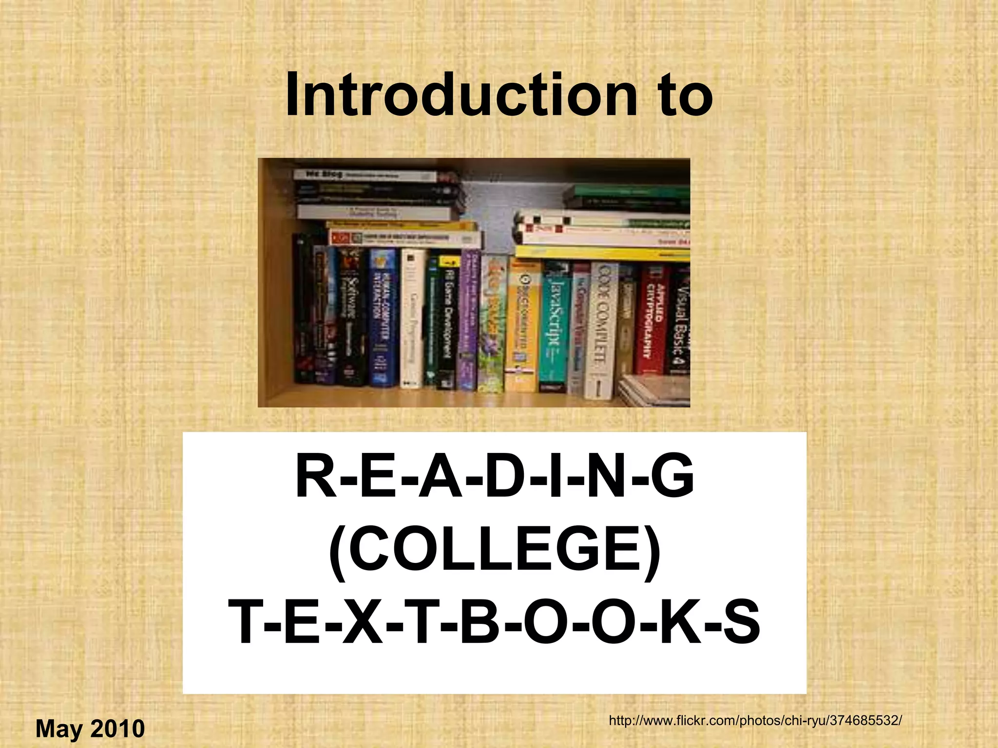 Reading College Textbooks | PPTX
