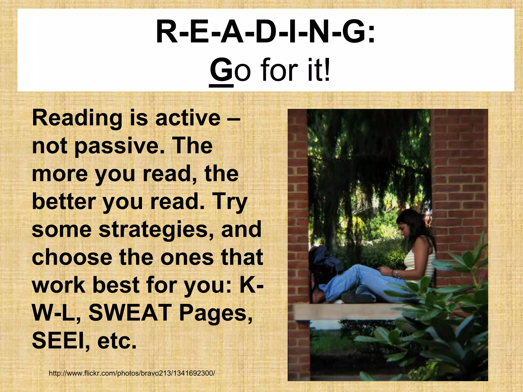 Reading College Textbooks Pptx