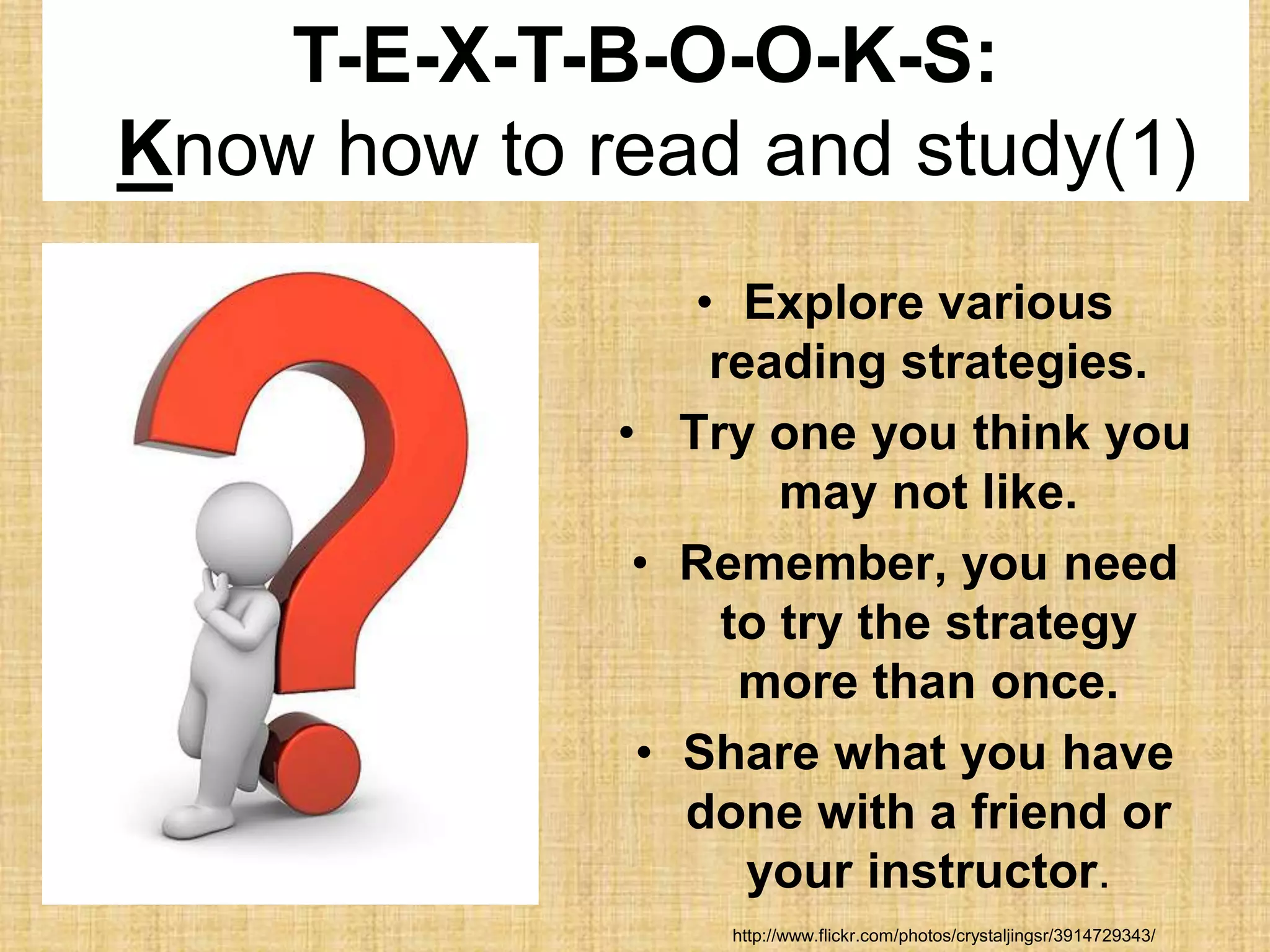 Reading College Textbooks Pptx