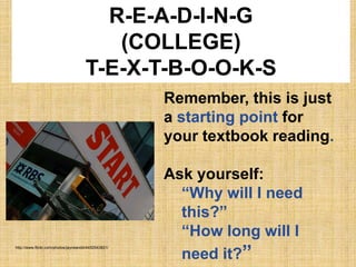 Reading College Textbooks | PPTX