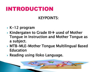 Iloko Language Reading Competence of Grade III Learners | PPT